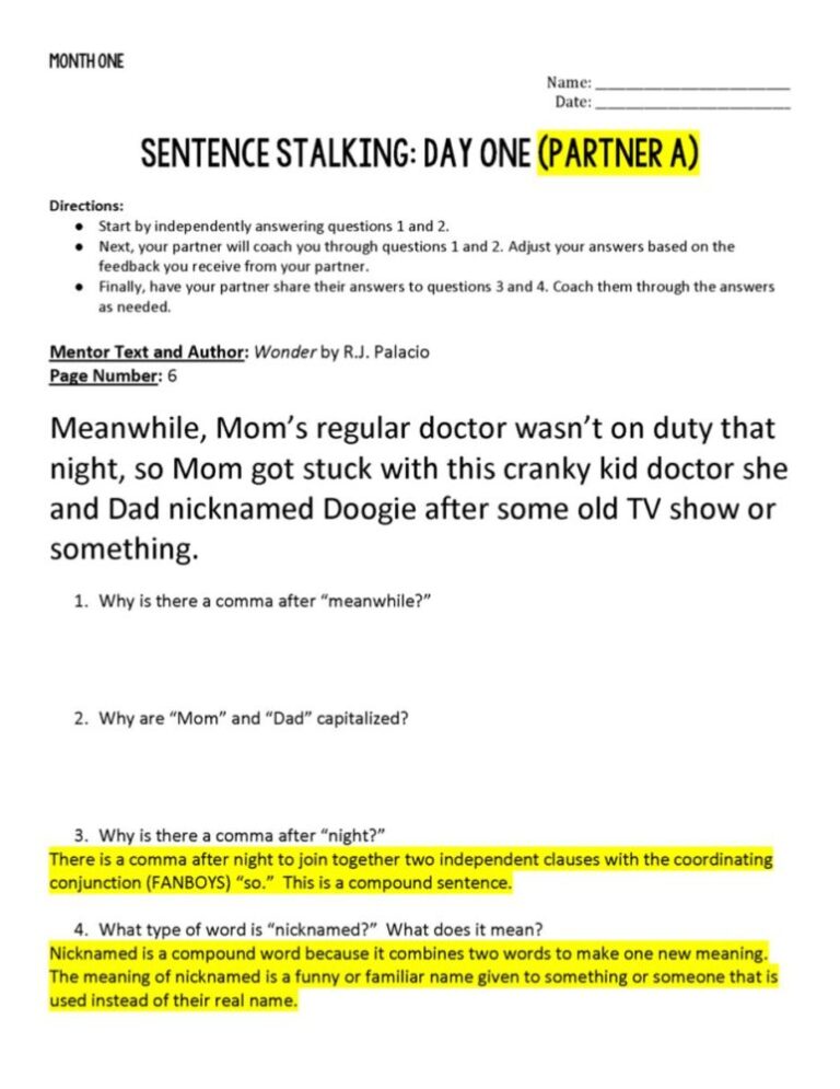 How Do I Use Mentor Sentences in My Classroom? – The Literacy Effect
